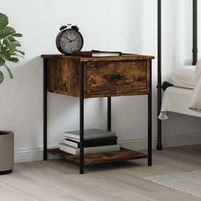 Noční stolek kouřový dub 44 x 45 x 58 cm kompozitní dřevo - Default Title