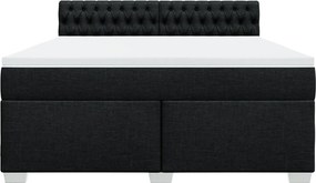 Box spring postel s matrací černá 180x200 cm textil 3285976