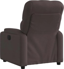 Elektrické polohovací křeslo tmavě hnědé textil 3204691