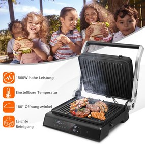 Costway 3-v-1 1800 W Panini lisovací gril s nepřilnavými deskami elektrický gril