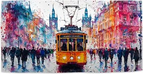 Sablio Ručník Žlutá tramvaj Paint - 30x50 cm