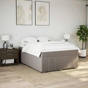 Box spring postel s matrací taupe 140x200 cm textil 3285481