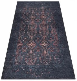 Dywany Luszczow Kusový koberec ANDRE pratelný Ornament 1013 vintage protiskluz, černo / terakota Rozměr koberce: 120 x 170 cm