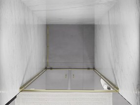 Mexen Exo, dvojité výklopné sprchové dveře, 120 cm, transparentní sklo, zlatá, 8182-120-000-50-00
