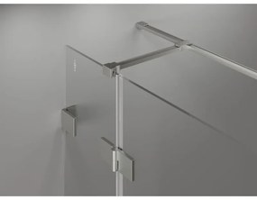 Mexen Lunar T, sklápěcí sprchový kout levý 110 x 80 cm, 8mm čiré sklo, ocelový profil, 834T-110-080-97-00-L