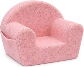 Dětské křeslo s boční kapsou New Baby Teddy pink