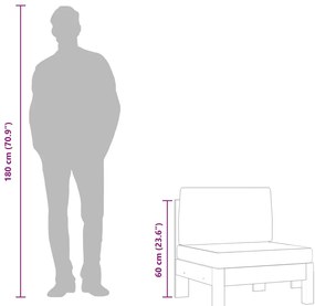 vidaXL Marketos Středová pohovka s krémově bílymi poduškami masívni akácie