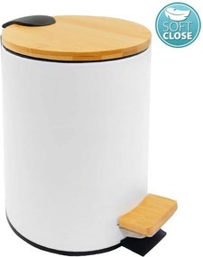 Aqualine Snow - Odpadkový koš, 5l, Soft Close, bílá BI007