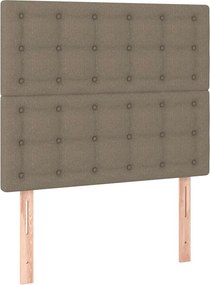 Box spring postel s matrací taupe 80x200 cm textil 3132269