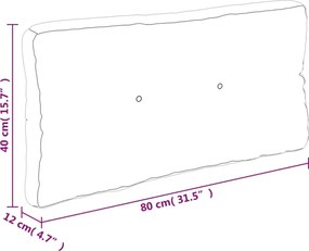 vidaXL Poduška na pohovku z palet 80 x 40 x 12 cm [314468] Barva: Zelená