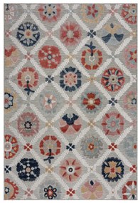 Flair Rugs koberce Kusový koberec Plaza Flora Grey – na ven i na doma - 160x230 cm