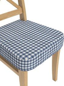 Sedák na židli IKEA Ingolf barva tmavě modrá látka vzorované