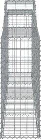 Klenuté gabionové koše 13ks 300x30x80/100 cm pozinkované železo 3146514