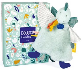 Doudou Dárková sada - Plyšový muchláček dinosaurus zelený 25 cm