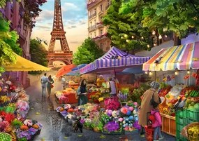 TREFL Puzzle Premium Plus Tea Time: Květinový trh / 1000 dílků / 68,3