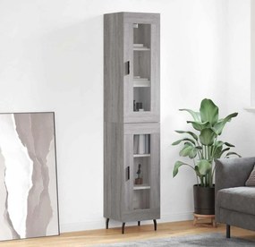 vidaXL Skříň highboard 34,5 x 34 x 180 cm kompozitní dřevo [3199444] Barva: šedá sonoma