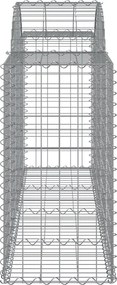 Klenuté gabionové koše 11ks 200x50x80/100 cm pozinkované železo 3146308