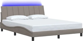 Rám postele bez matrace Hanko taupe 160 x 200 cm textil 3310472