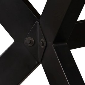 Jídelní stůl - masivní recyklované dřevo - ocelový kříž | 180 cm