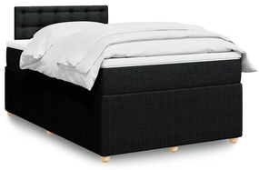 Box spring postel s matrací černá 120x200 cm textil 3289739