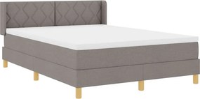 Postel s boxspringem s čelo Taupe 200 x 160 cm textil 3341367