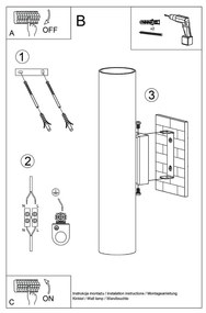 Krémové nástěnné svítidlo Castro – Sollux