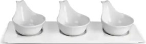 Lamart Dine Sada Servírovací misky 3ks bílá / 34 x 12cm / porcelán