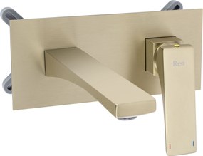 Rea Joe, podomítková umyvadlová baterie + BOX, zlatá matná, REA-B3620