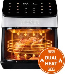 TESLA AirCook DualHeat QD65 XXL - multifunkční duální digitální horkovzdušná fritéza