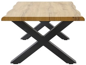 Designový konferenční stolek Onofrio 90 cm vzor divoký dub