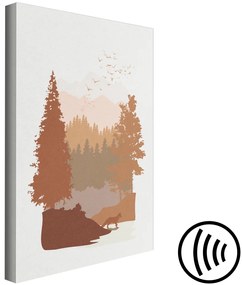 Obraz Podzim v horách (1-dílný) svislý - krajina v boho stylu