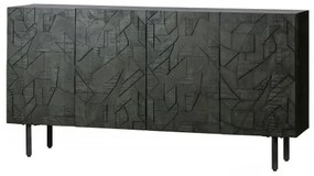 Komoda COUNTER WOOOD 160 cm mangové dřevo, černá woood 801094-Z