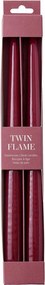 TWIN FLAME Sada svíček 2 ks 31 cm - tm. červená