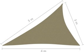 vidaXL Stínící plachta oxfordská látka trojúhelníková 3x4x5 m [135173] Barva: Bílá