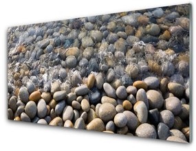 Obraz na skle Kameny Voda Umění 125x50 cm