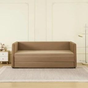 Postel s výsuvnou přistýlkou, hnědá, 90x200, TALNIA Kondela 0000416480