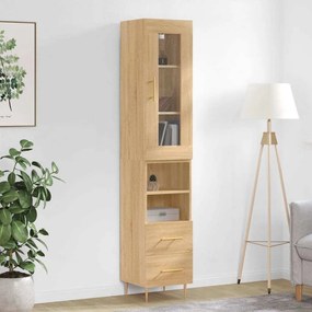 vidaXL Skříň highboard 34,5 x 34 x 180 cm kompozitní dřevo [3199291] Barva: dub sonoma