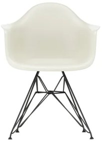 Eames Plastic Armchair DAR černě lakovaná oblázková černé na tvrdou podlahu Vitra