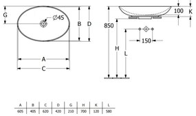 Villeroy & Boch 4A480001 - Umyvadlo na desku LOOP&FRIENDS 62x42 cm keramika/bílá