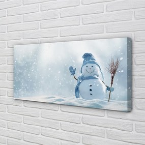 Obrazy na plátně sněhulák sníh 140x70 cm