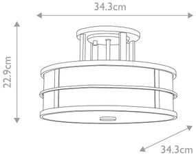 Feiss FE-FUSION-SF-PNBR - Přisazený lustr FUSION 3xE27/40W/230V