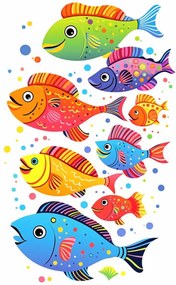 Plakát - Barevné rybičky