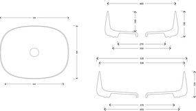 Sapho Jumper WH072 umyvadlo 50 x 13 x 40 cm bílá