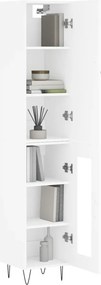 Skříň highboard bílá 34,5 x 34 x 180 cm kompozitní dřevo 3199073
