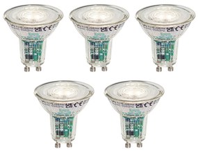 Sada 5 chytrých LED žárovek GU10 50mm čirých 4,7W 345 lm 2200-4000K