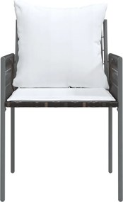 Zahradní židle s poduškami 4 ks hnědé 54 x 61 x 83 cm polyratan 3187087