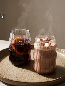 Sinsay - Rýhované sklenice 2 ks - clear