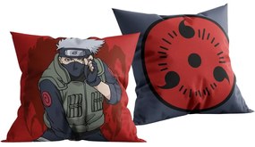 Oboustranný polštář Naruto Shippuden – Kakashi & Mangekyō Sharingan - 40 x 40 cm
