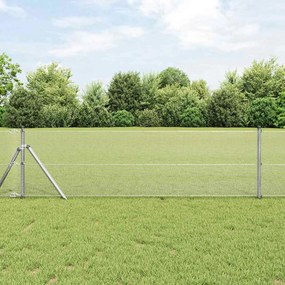 Zemní upevnění svařované drátěné ploty 100 x 0,5 m Stříbrná 3351662