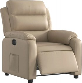 Elektrické polohovací křeslo cappuccino umělá kůže 3205034
